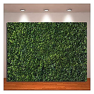 XLL Nature Spring 3D Green Leaves Photography Backdrops Newborn Baby Shower Photo Background Wall Art Wedding Birthday Party Decoration Banner Studio Props Cake Table Booth 8x6ft