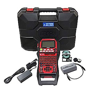 Epson LABELWORKS LW-PX900PCD Industrial Label Maker Kit - Complete Kit with Accessories, Compatible with All Epson LABELWORKS PX Tape Types, Portable Handheld Label Printer