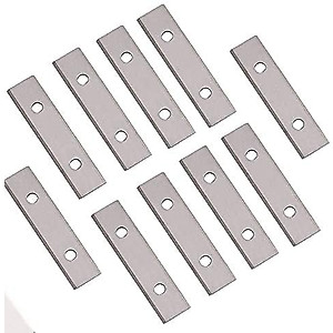 2" (50mm) Paint Scraper Carbide Blades Double-Edged Reversible Replacement Blade (50X12X1.5mm), Pack of 10, Suitable For Most Hand-Held Scrapers