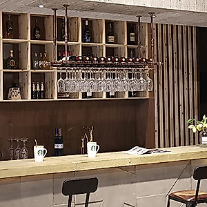 Qunine Bar Unit Floating Shelves Wall-Mounted Wine Racks, Ceiling Wine Bottle Holder Hanging Metal Iron Wine Glass Rack Goblet Stemware Racks (Size : 140x30cm)