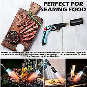POWERFUL Grill & Cooking Torch,Sous Vide,Propane Kitchen torch, Charcoal Lighter,Kitchen Culinary Grilling Tool,for Searing Steak & Creme Brulee