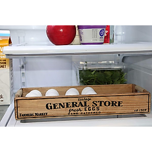 Wooden Egg Holder crate storage box rustic farmhouse decor for one dozen (12) eggs