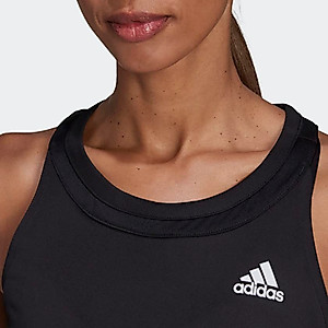 adidas Women's Club Tennis Tank, Black/White, Medium