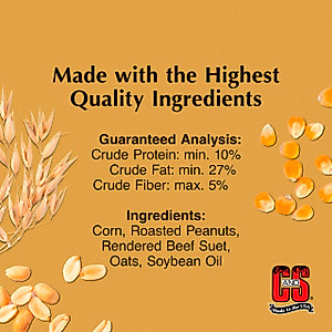 C&S Peanut Delight No Melt Suet Dough 11.75 Ounces, 8 Pack