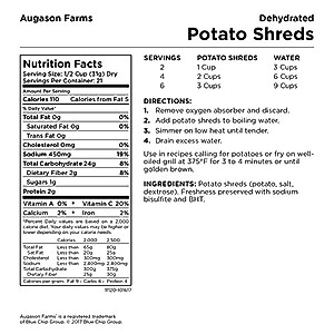 Augason Farms Dehydrated Potato Shreds 1 lb 7 oz (pack of 1)