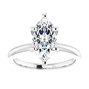4 CT Marquise Cut VVS1 Colorless Moissanite Engagement Ring Set, Wedding/Bridal Ring Set, 925 Sterling Silver Vintage Antique Anniversary Classic Ring Set Gift for Her (8)