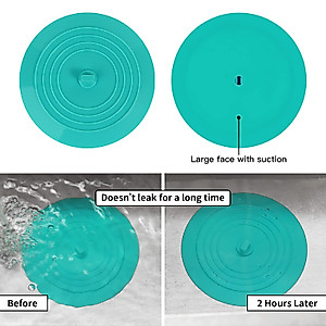 Kitchen Sink Strainer Sink Stopper - tifanso 2 PCS Sink Strainer Stopper Kit, Universal Silicone Drain Cover, 4.5 Inch Stainless Steel Sink Drain Strainer, Food Catcher for Kitchen Sink