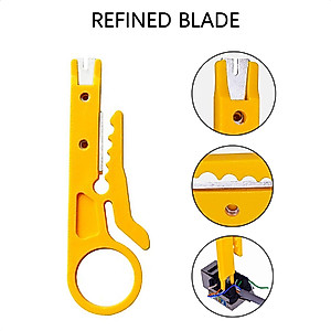 VANICE Mini Wire Stripper 3 Pack Network Wire Stripper Punch Down Cutter for Network Wire Cable, RJ45/Cat5/CAT-6 Data Cable, Telephone Cable and Computer UTP Cable