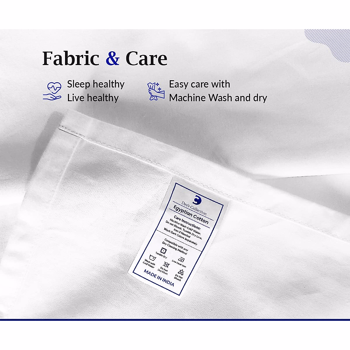 Dee's Collection Alaskan King Size Duvet Covers Egyptian Cotton 600 Thread Count Ultra Soft and Breathable 3 Piece Set Peach Pinch Quilt Cover with Zipper Closure & Four Corner Ties