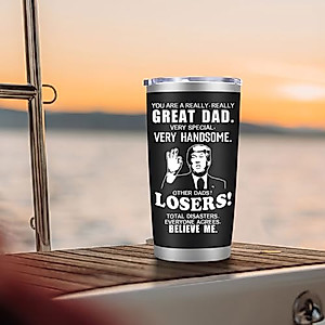 LEIOH Fathers Day Dad Gifts from Daughter Son,Dad Birthday Gifts,Fathers Day Birthday Gifts for Men Dad Papa Grandpa Uncle Stepdad,20 oz Tumbler Mug Black