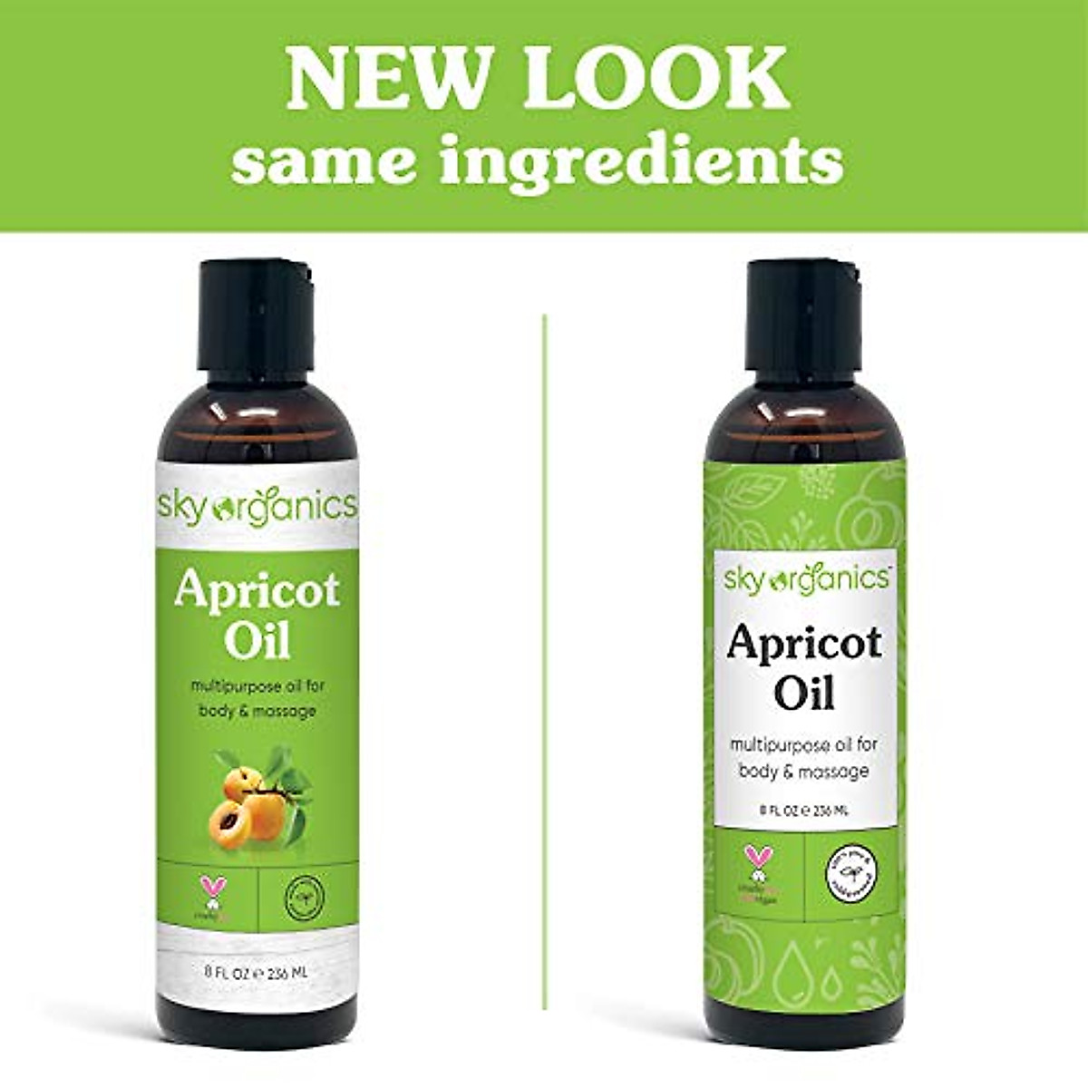 Sky Organics Apricot Oil for Body, 100% Pure & Cold-Pressed to Moisturize, Soften & Nourish, 8 fl. Oz