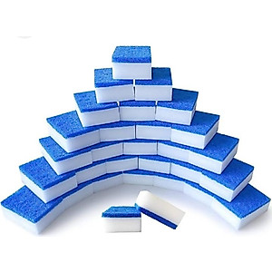 Mr White 4X Stronger Magic Eraser Sponge,25-Pack, Cleaning Brush,Cleaning Sponge,Multi-Purpose Power Scrub, Household Cleaning,Melamine Foam, Office & Indus. Boat Scuff Eraser,Esponja Kitchen, Bath