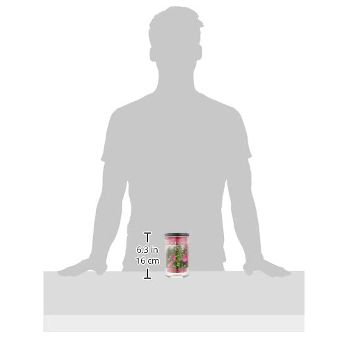 Village Candle Wild Rose Large Tumbler Jar Candle, 19 Oz, Traditions Collection, Pink