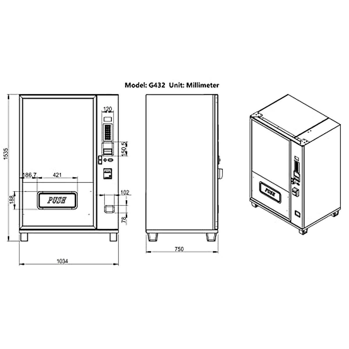 EPEX Combo Vending Machine with Dual Zone Temp Control - Small Snack & Cold Drink