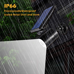 amaqua Solar Motion Spotlight Outdoor Aluminum case 9-Watt(110W Equ.) 1400-Lumen Solar Motion Sensor Floodlight for Outside Garden Patio Garage Deck Post, 2-Year Free Warranty Guarantee(Black)
