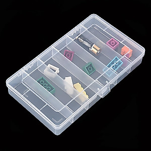 Farmer Mani 6 Grids Clear Plastic Organizer Box, Bead Storage Containers, Craft Organizers and Storage Beads Organizer, Art DIY, Crafts Jewelry Storage, Fishing Tackles, 2 PACK