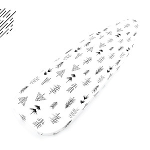 Encasa XO Ironing Board Covers (49"x18") Drawstring Tightening with Thick 3 mm Felt Padding, Easy Fit, Scorch Resistant, Printed - Black Arrow