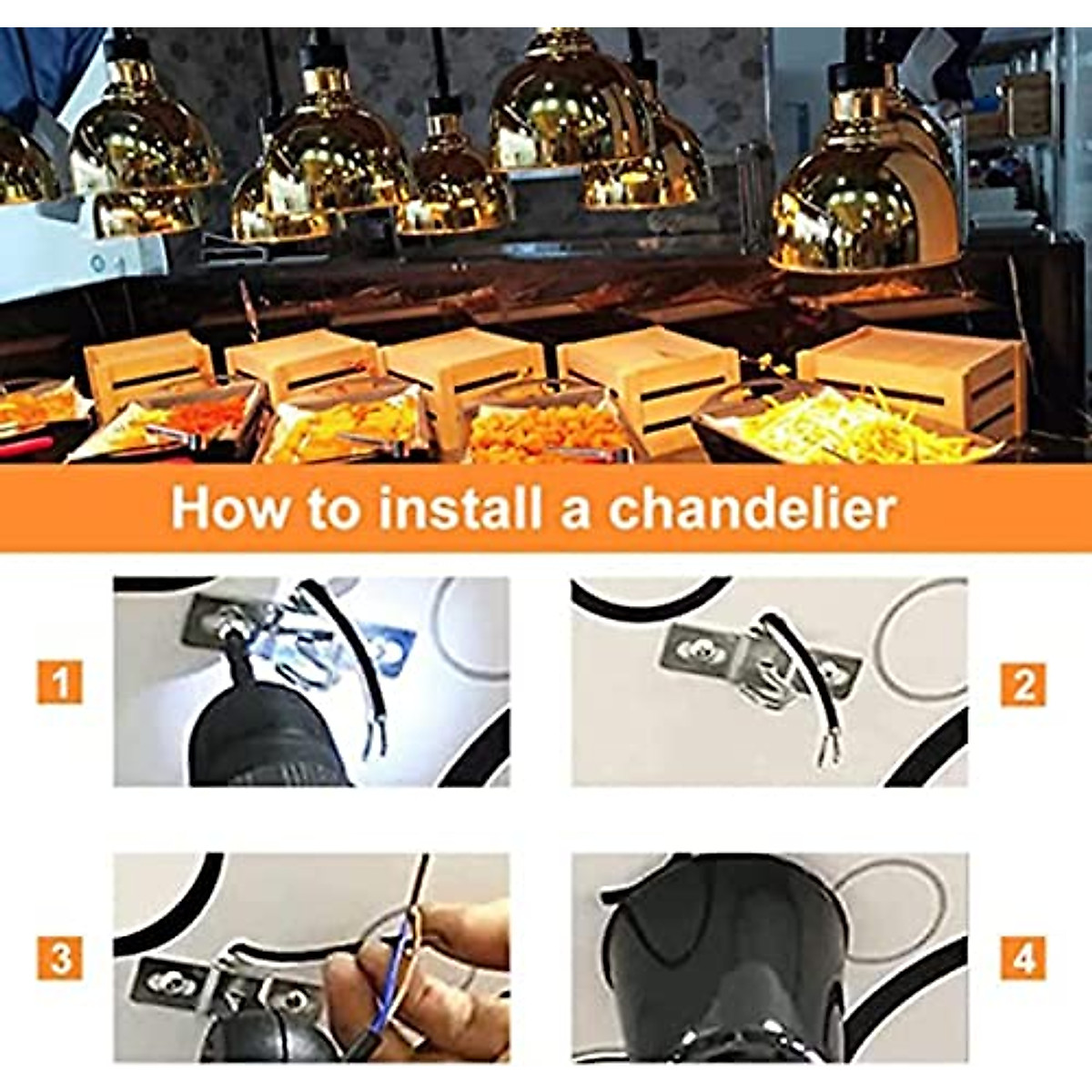 FUNNYBSG Buffet Retractable Heat Lamp Food Heat Lamp, Buffet Retractable Heat Lamp, Catering Kitchen Restaurant Chandelier for Keep Food Warm, 60-180cm Retractable Buffet Heating Light