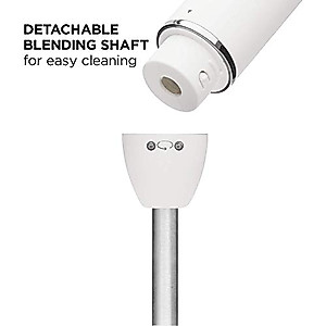 Chefman Immersion Stick Hand Blender with Stainless Steel Blades, Powerful Electric Ice Crushing 2-Speed Control Handheld Food Mixer, Purees, Smoothies, Shakes, Sauces & Soups, Ivory