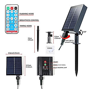 YAOZHOU Red Christmas Solar String Lights Outdoor Red 2 Pack Upgraded Solar Panel,Each 75.5ft 200LED Fairy Lights with 8 Modes IP65 Waterproof Lights for Tree Garden Patio Wedding Party Yard Decor