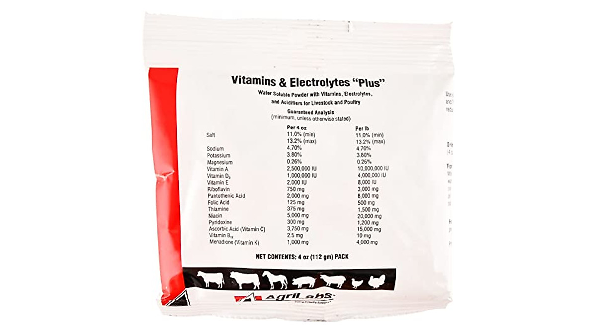 Vitamins & Electrolytes Plus by AgriLabs - 4oz Pack