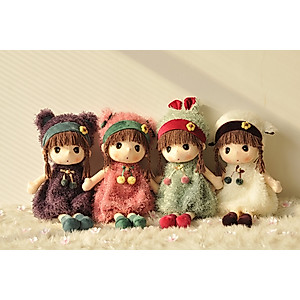 HWD 24'' Kawaii Plush Girl Toys Doll, Good Dolly Gifts for Children Kids Baby .(Pink)