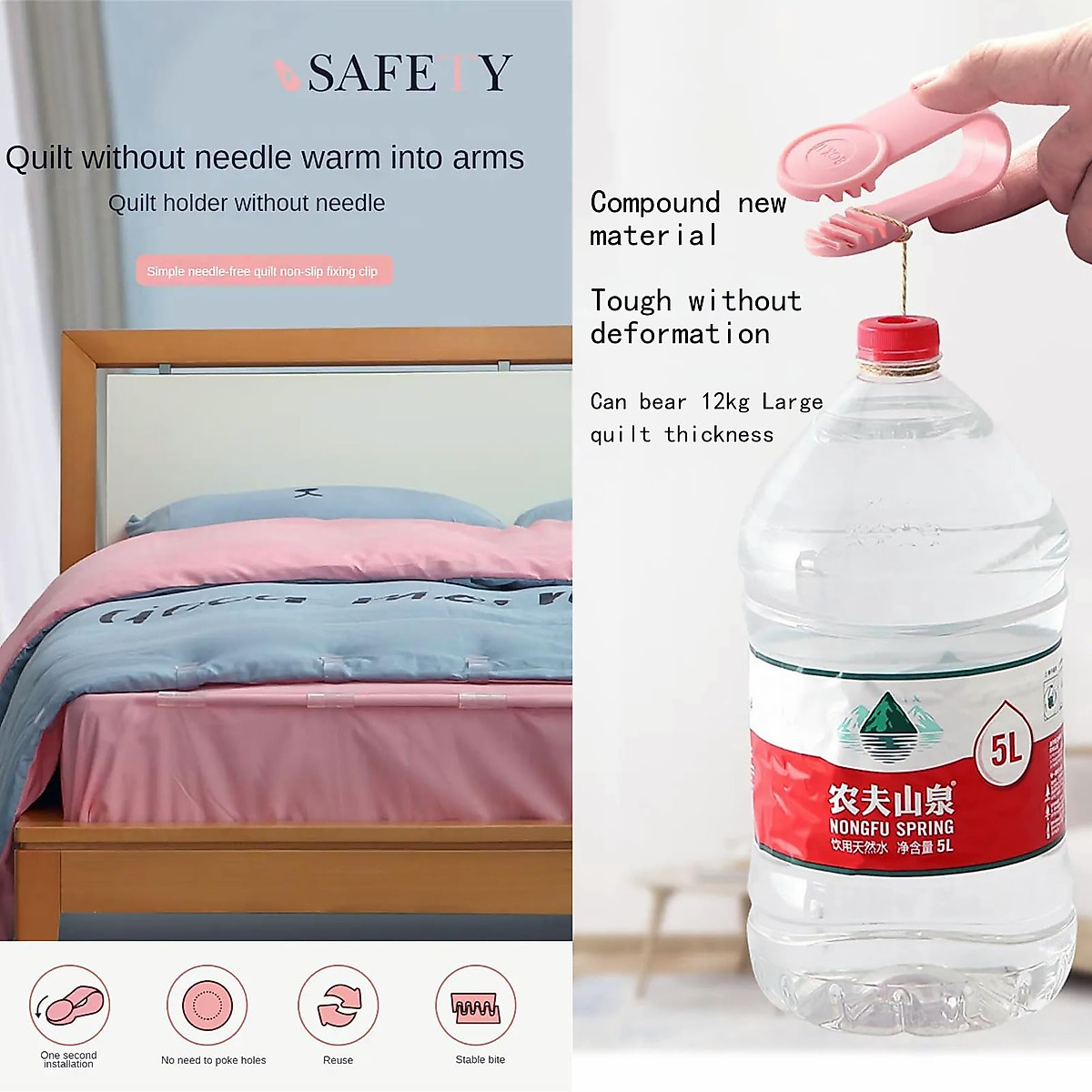 8 PCS Hand Towel Clips for Kitchen，Keeps Towel from Falling，Beach Towel Clips，Towel Rack，Dish Towel Holder，Quilt Clip，Suitable for Kitchen，Oven Handle, Bathroom Towel Rack, Bed Sheet，Dishwasher，Stove