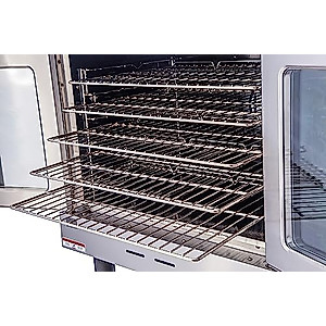 EASYROSE Commercial Convection Oven Single Deck Natural Gas Commercial Ovens for Bakery Kitchen Restaurant, 60,000 BTU