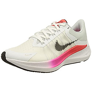 Nike Women's Running Shoe, White Black Bright Crimson Total Orange, 11