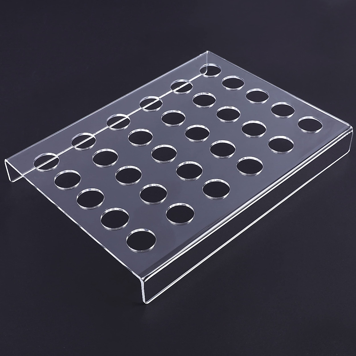 XIAOMANSHANGWU Coffee Pod Holder Organizer Tray,Clear Acrylic Coffee Pod Organizer for 30 Nespresso Capsule Pods,Countertop or In Drawer Storage for Office,Home or Kitchen, 30 Pods