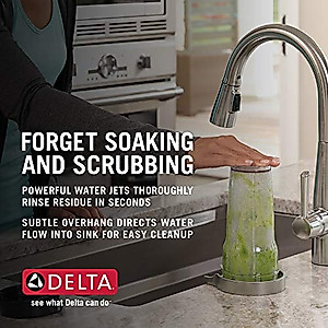 Delta Faucet Glass Rinser for Kitchen Sinks, Kitchen Sink Accessories, Bar Glass Rinser, SpotShield Stainless GR150-SP