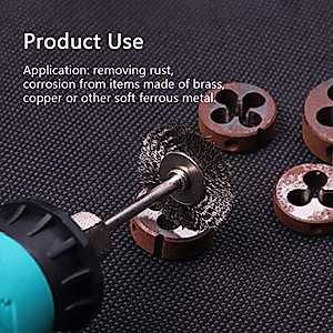ATOPLEE Wire Wheel Brush Set,20pcs 1 Inch Mini Wire Wheel with 1/8 Inch Round Shank,Crimped Wire Brush Wheel for Rust Removal, Corrosion and Scrub Surfaces,for Drill Attachment
