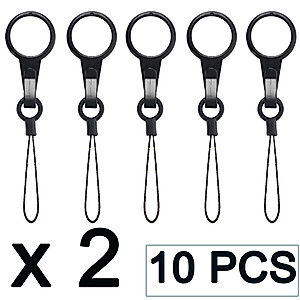 YOUOWO 10 Pcs Lanyards,for USB, Phone, Key Finger Ring Plastic Strap Detachable Small Lanyard