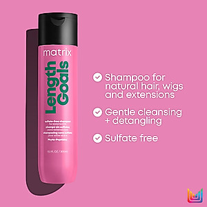 Matrix Length Goals Shampoo For Extensions & Wigs - Detangles, Softens & Nourishes Hair, Paraben Free, Salon Professional Shampoo, 10 Fl Oz