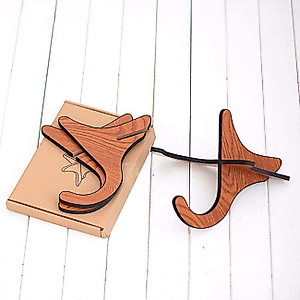 Aebor Portable Wooden Ukelele Stand Holder, Portable Wood Ukulele Stand for Small Guitar, Violin, Banjo, Mandolin