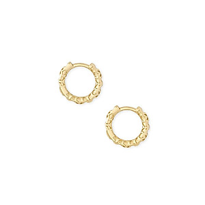 Kendra Scott Maggie Huggie Earrings for Women, Fashion Jewelry, 14k Gold-Plated Filigree
