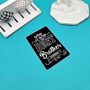 Brother Gifts Christmas Birthday Gifts for Brother Engraved Wallet Card for Brother Fathers Day Thanksgiving Day Gifts Brother Gifts from Sister Brother