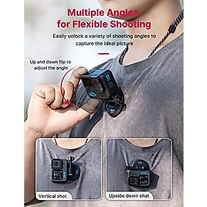 Magnetic Chest Mount Holder for Gopro - ULANZI GP-17 Action Camera Quick Release POV Vlog Accessories I 45N Strong Suction I Phone Holder I Carrying Bag I for Gopro Hero 11 10 9 8 DJI Action insta360