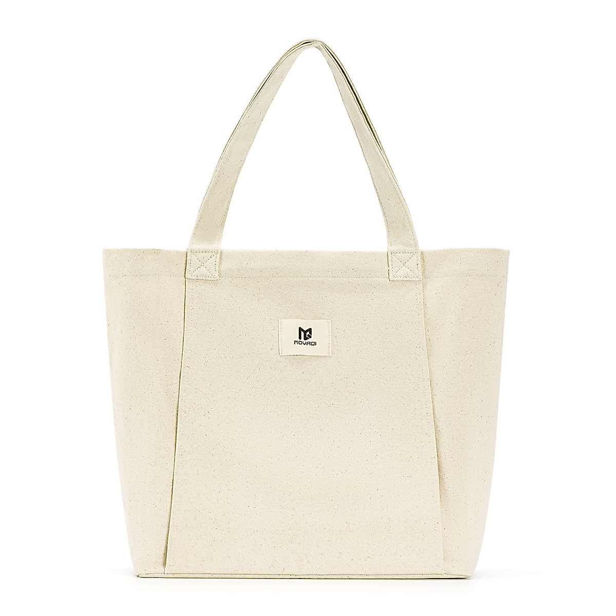 Moyaqi Canvas Tote Bag with Yoga Mat Carrier Pocket Carryall Shoulder Bag for Office, Workout, Pilates, Travel, Beach and Gym