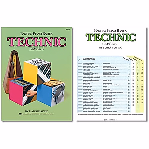 Bastien Piano Basics Level 3 Learning Set By Bastien - Lesson, Theory, Performance, Technique & Artistry Books & Juliet Music Piano Keys 88/61/54/49 Full Set Removable Sticker 3