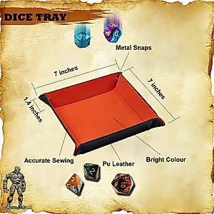 6 Sets DND Dice Double-Color Polyhedral Dice Dungeons and Dragons Rolling Dice for RPG MTG Table Games Dice Bulk with Free Six Drawstring Bags and PU Leather D&D Dice Tray