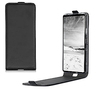 kwmobile Vertical Flip Case Compatible with Sony Xperia 1 III - Case PU Leather Protective Flip Cover with Magnet - Black
