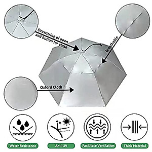 Mifashion Umbrella hat for Golf(Silver-Camouflage), Large