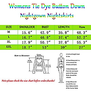 ENJOYNIGHT Womens Short Sleeve Nightgown Tie Dye Nightshirt Nursing Sleepshirts Breastfeeding Sleep Dress(White Color,X-Large)