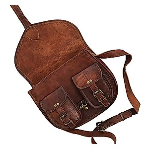 VC 14 Inch Leather crossbody bags Purse Women Shoulder Bag Satchel Ladies Tote Travel Purse full grain Leather