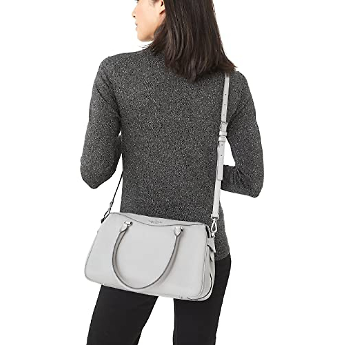 Kate Spade New York Pebbled Leather Mimi Satchel (Nimbus Grey)