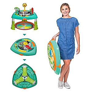 Infantino 2-in-1 Sit, Spin & Stand Entertainer - 360 Seat and Activity Table with Simple Store-Away Design, Multi-Colored, 1-Count