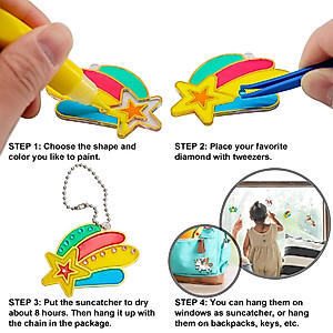 FTBox Create Your Own Unicorn Window Art, DIY Unicorn Window Suncatchers, Crystal Pendant, Arts and Craft Kits for Kids Ages 3-12