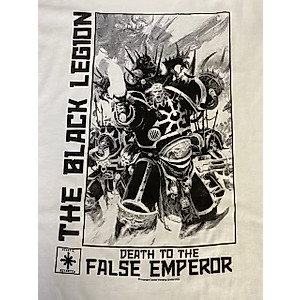 Bioworld Warhammer 40000 Black and White Black Legion Men's White Graphic Tee-XXL