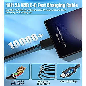 45W Samsung USB-C Super Fast Charger Type C for Samsung Galaxy S23 Ultra/S23/S23+/S22/S22 Ultra/S22+/Note 20/S20/S21, Galaxy Tab S7+/S8+,PPS Wall Charger Block with 6.6FT C Charger Cable Fast Charging